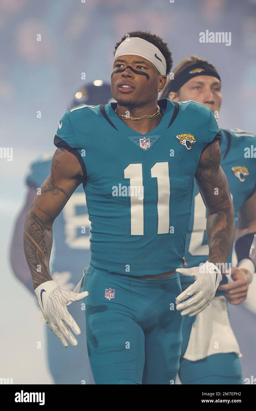 Jacksonville Jaguars wide receiver Marvin Jones Jr. (11) runs onto the ...
