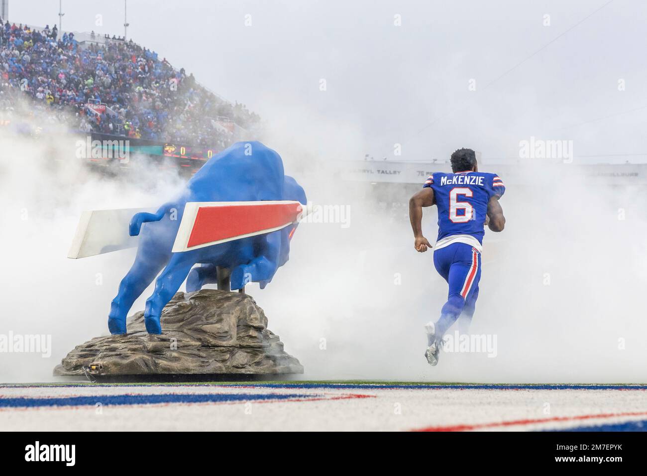 Buffalo Bills wide receiver Isaiah McKenzie (6) runs onto the field ...