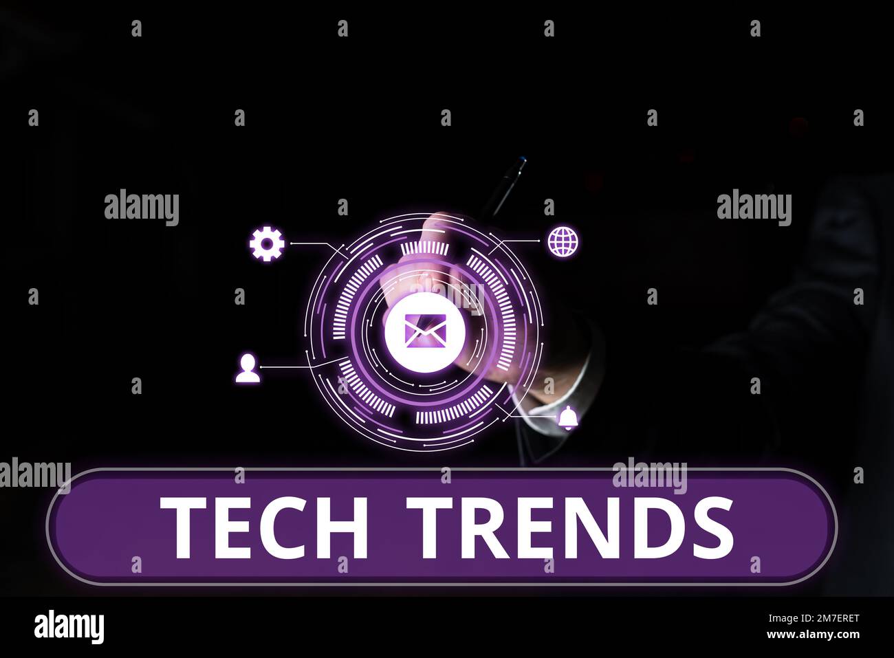 Conceptual display Tech Trends. Internet Concept technology that is ...
