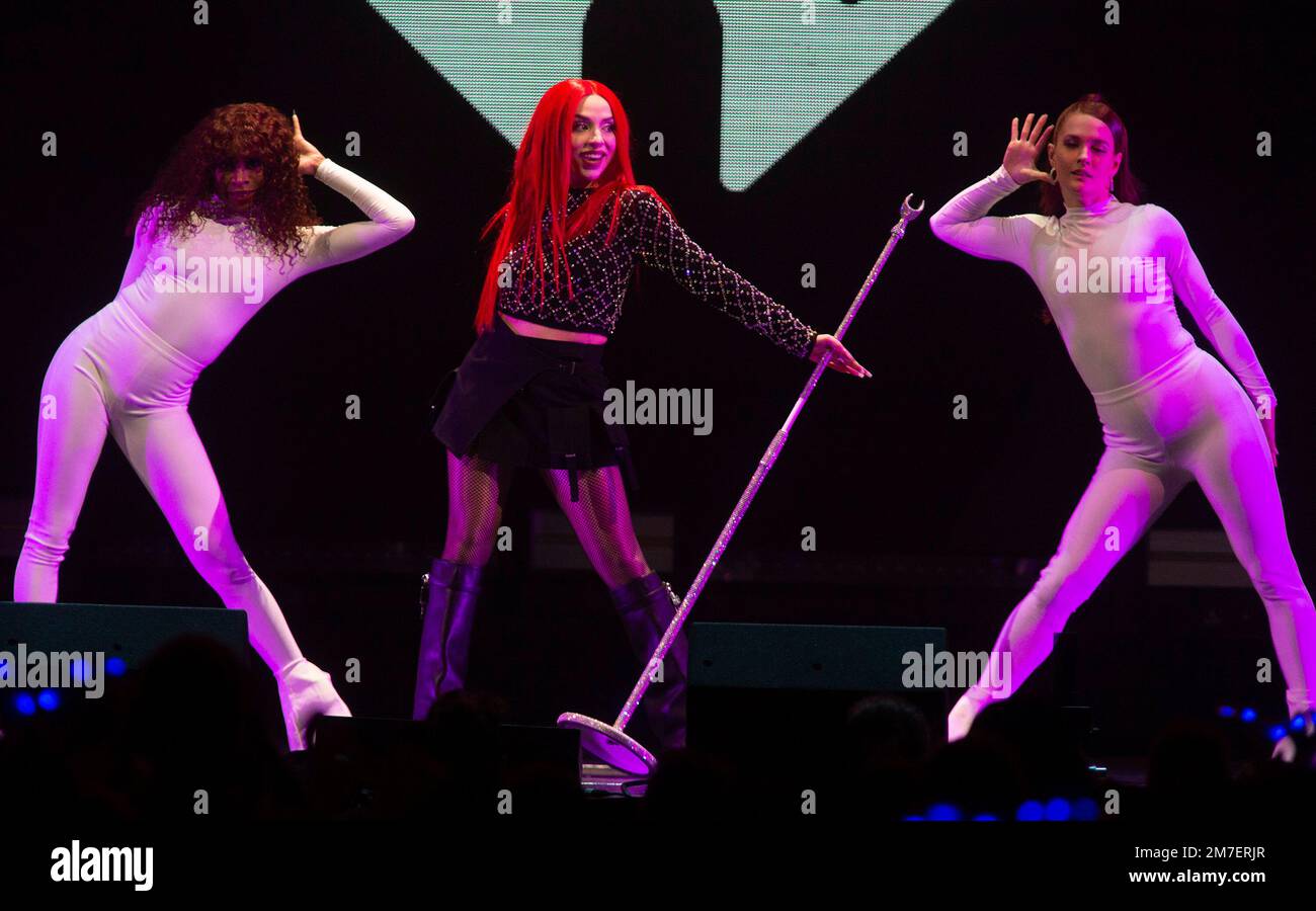 Ava Max performs in concert during Q102's iHeartRadio Jingle Ball at ...