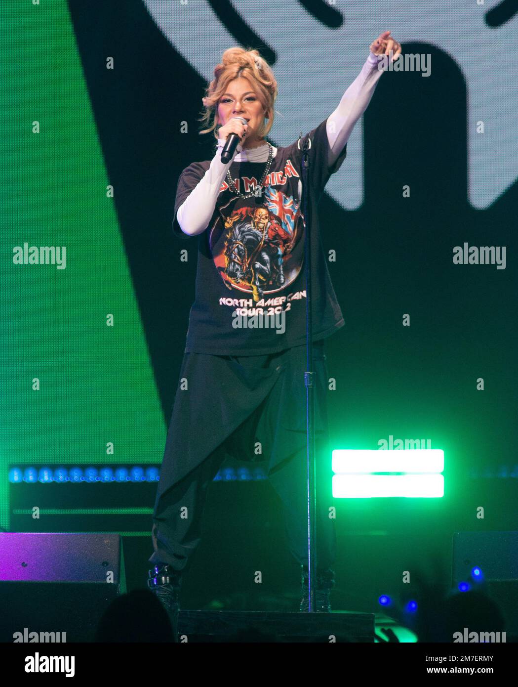 Jax performs in concert during Q102's iHeartRadio Jingle Ball at the ...