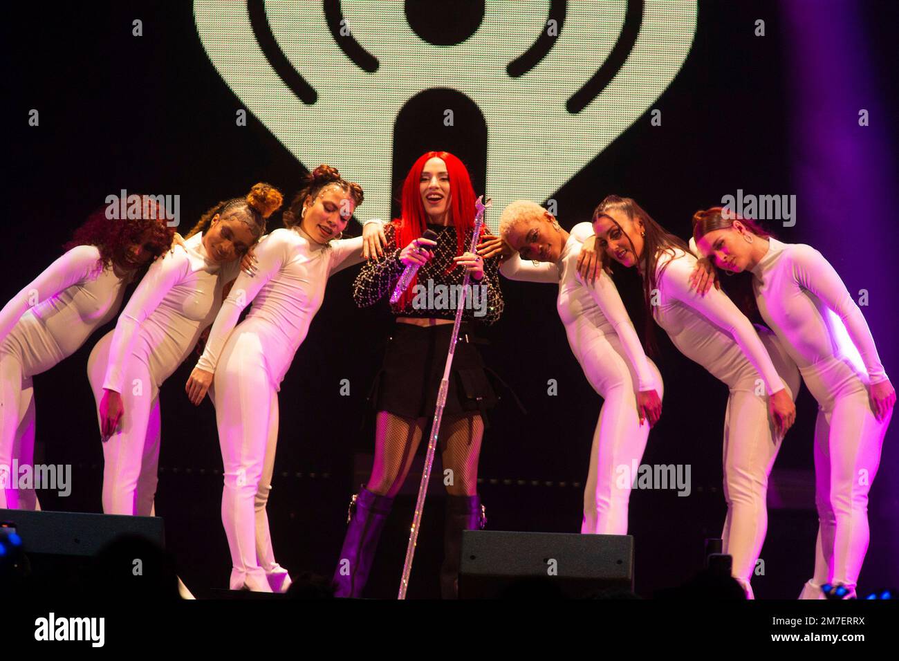 Ava Max performs in concert during Q102's iHeartRadio Jingle Ball at ...