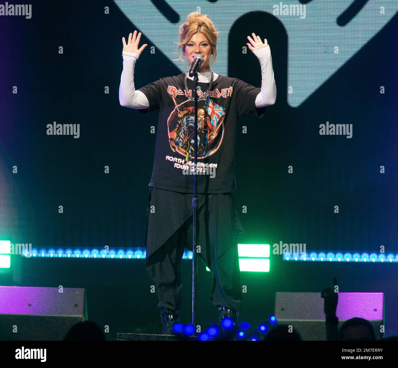 Jax performs in concert during Q102's iHeartRadio Jingle Ball at the ...