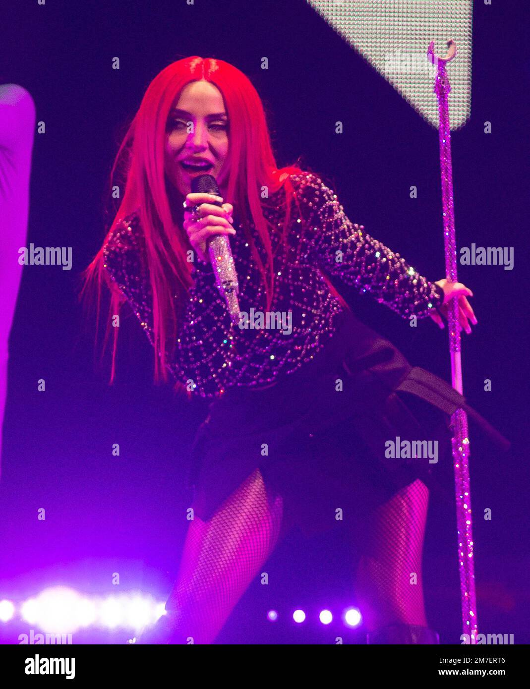 Ava Max performs in concert during Q102's iHeartRadio Jingle Ball at ...