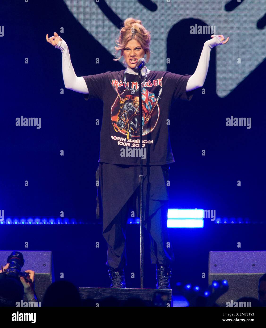 Jax performs in concert during Q102's iHeartRadio Jingle Ball at the ...