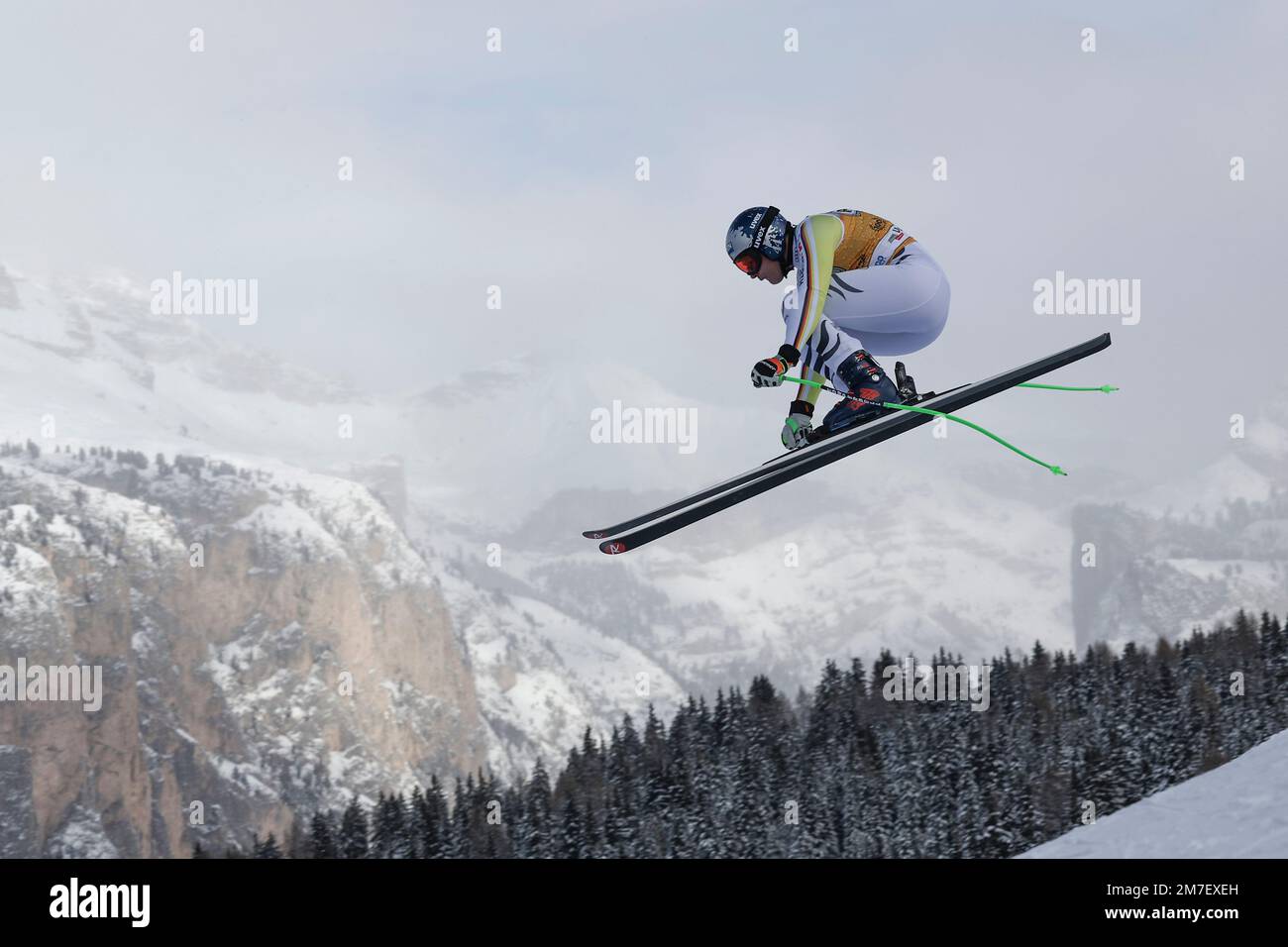 Germany's Thomas Dressen is airborne during an alpine ski, men's World ...