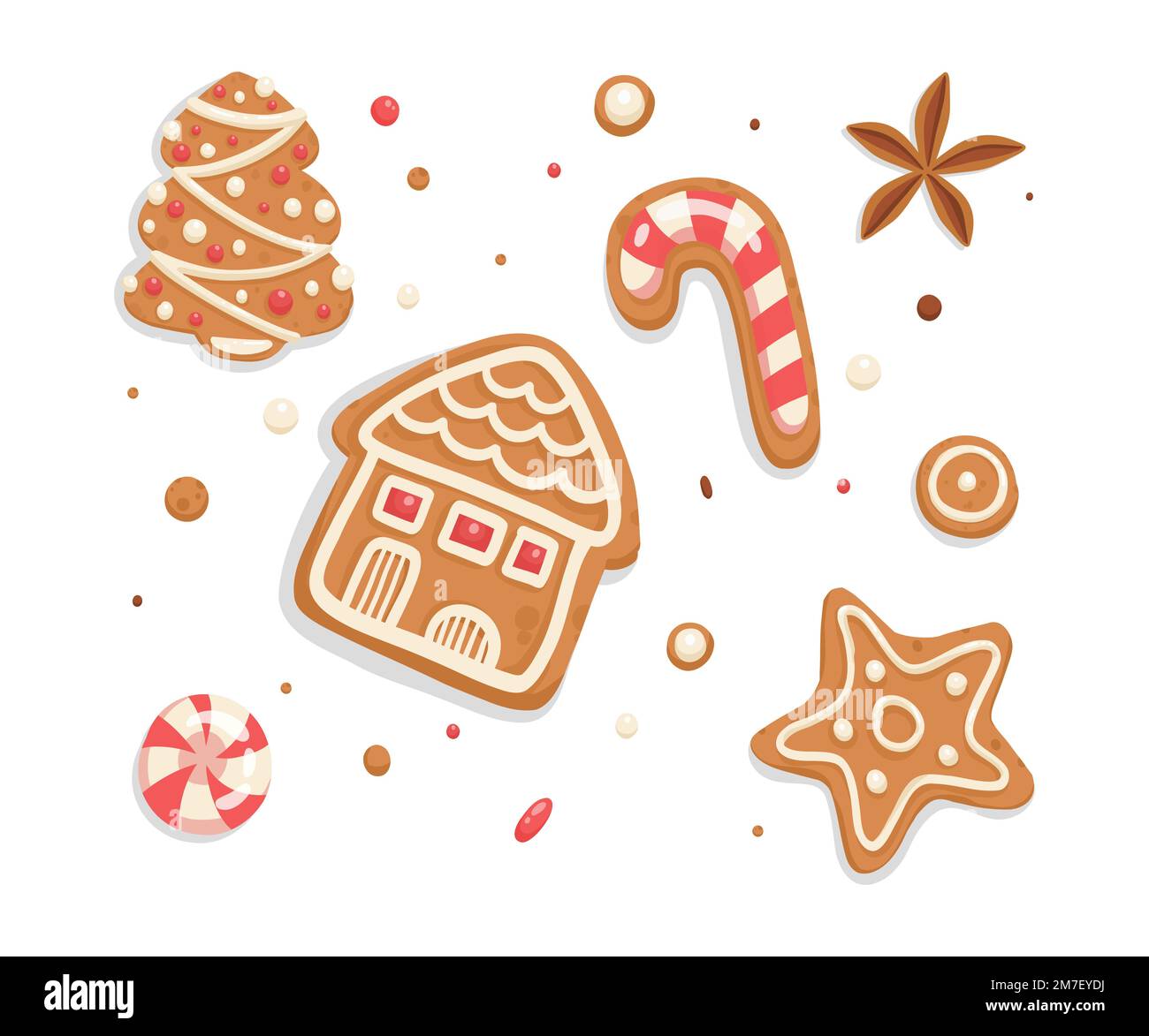 Sugar coated biscuit biscuits Stock Vector Images - Alamy