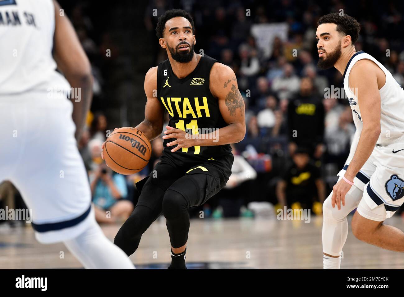 Utah Jazz guard Mike Conley (11) plays in the first half of an NBA ...