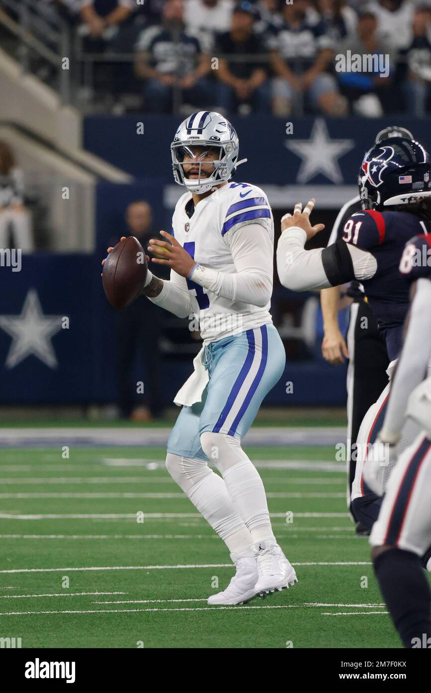 Dallas Cowboys quarterback Dak Prescott (4) prepares to throw against ...