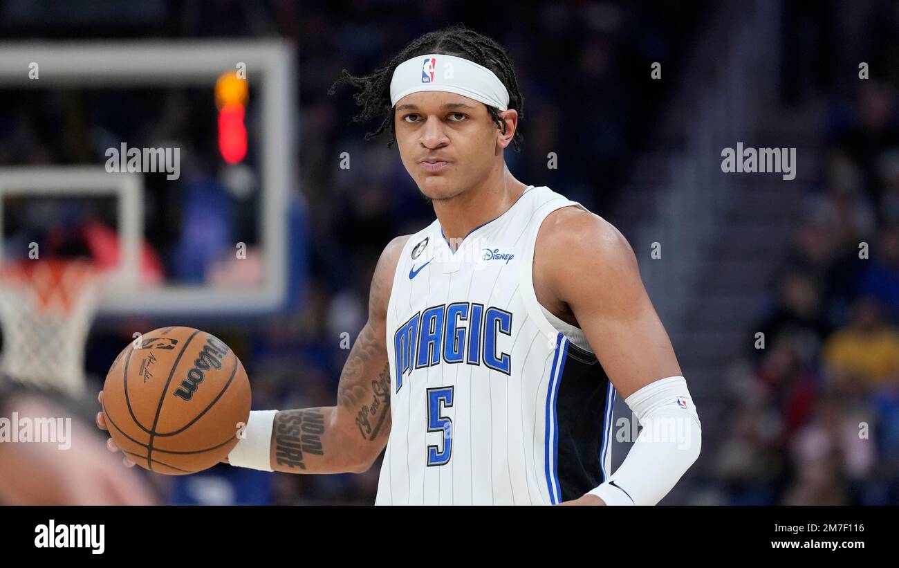 Orlando Magic forward Paolo Banchero against the Golden State Warriors ...
