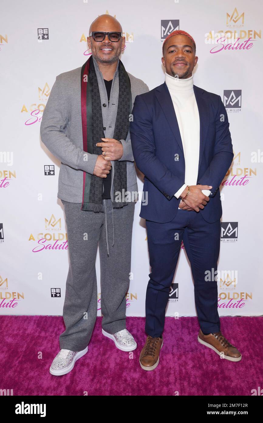 Anthony Hemingway, left, and Steven Norfleet arrive at A Golden Salute ...