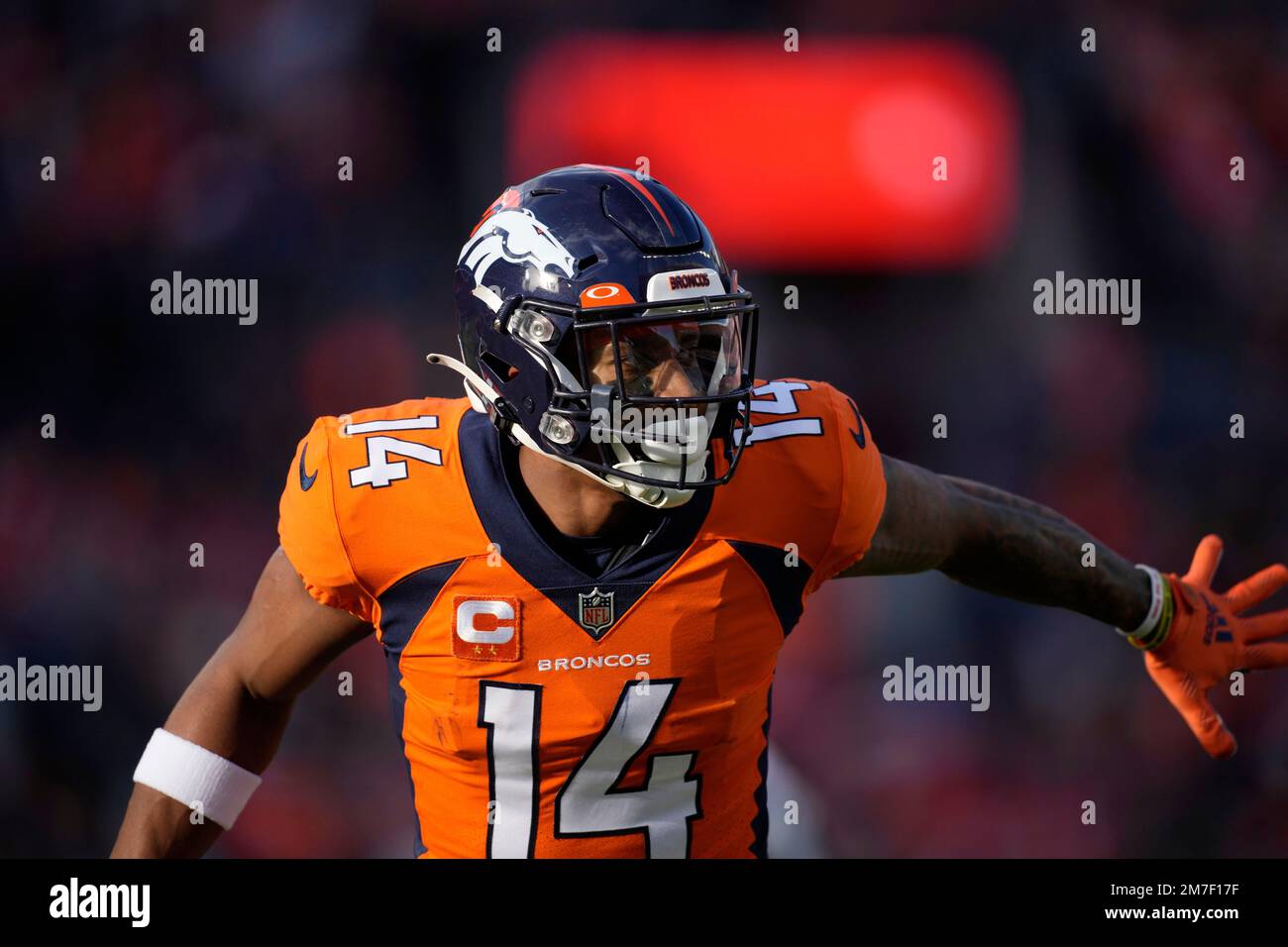 Denver Broncos wide receiver Courtland Sutton (14) during the first ...