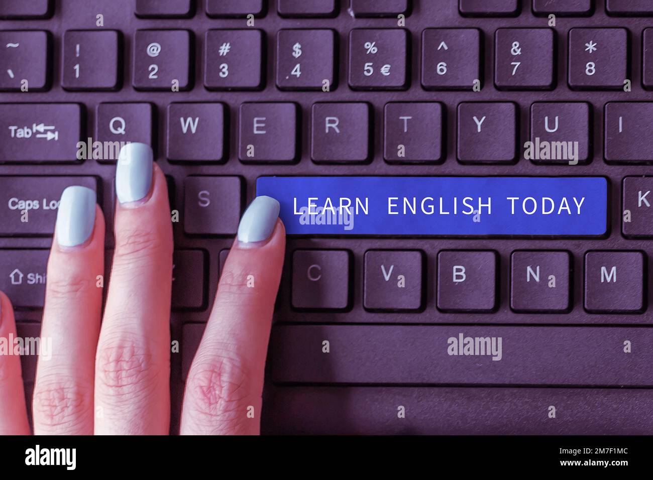 Inspiration showing sign Learn English Today. Concept meaning gain or ...