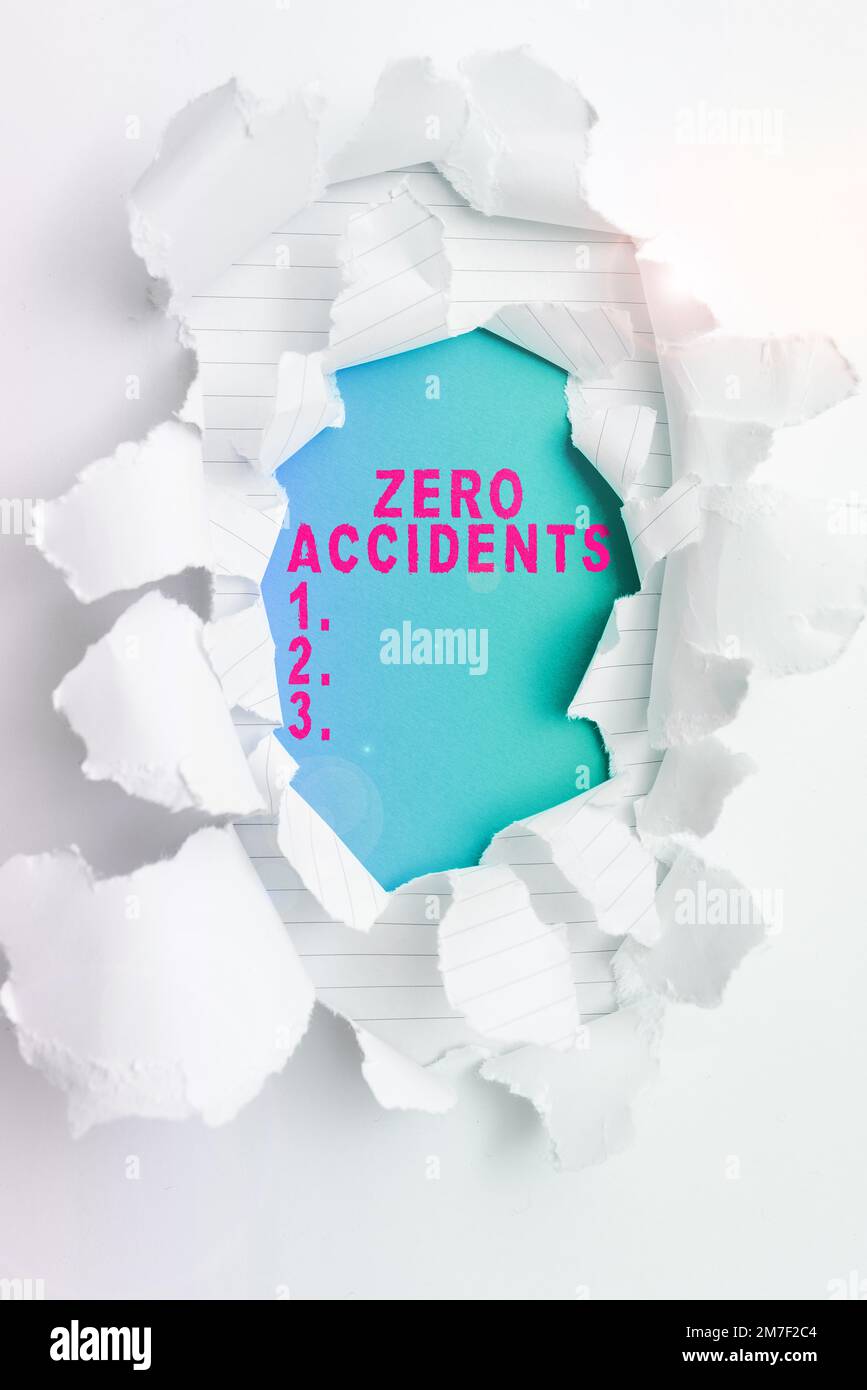 Handwriting text Zero Accidents. Word Written on important strategy for ...