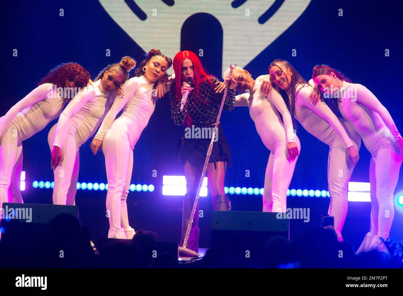 Ava Max performs in concert during Q102's iHeartRadio Jingle Ball at ...