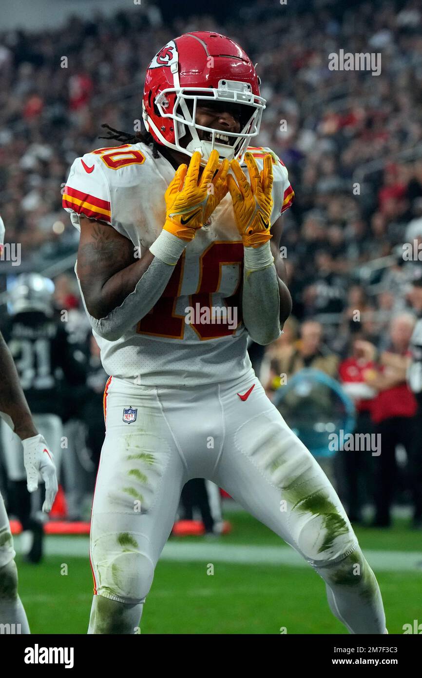 Kansas City Chiefs running back Isiah Pacheco (10) scores a touchdown ...