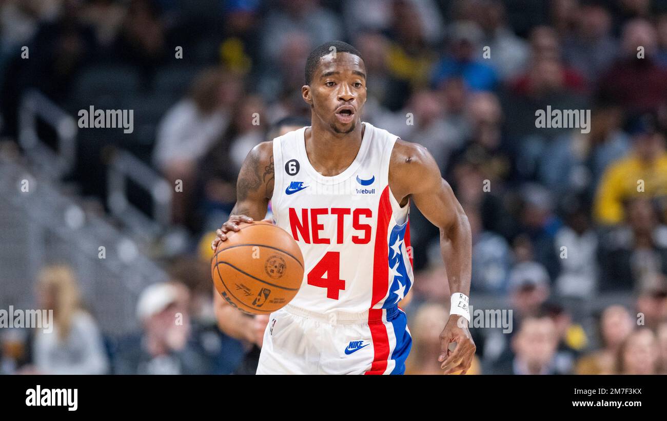 Brooklyn Nets guard Edmond Sumner (4) during an NBA basketball game in ...