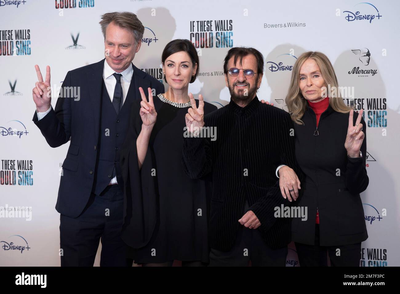 Giles Martin, left, Mary McCartney, Sir Ringo Starr and Barbara Bach ...