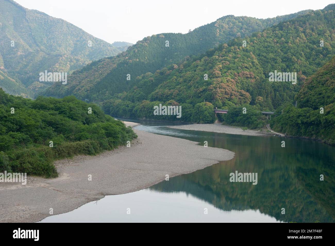 Morning reflections on the Shimanto River, one of Japan’s last undammed ...