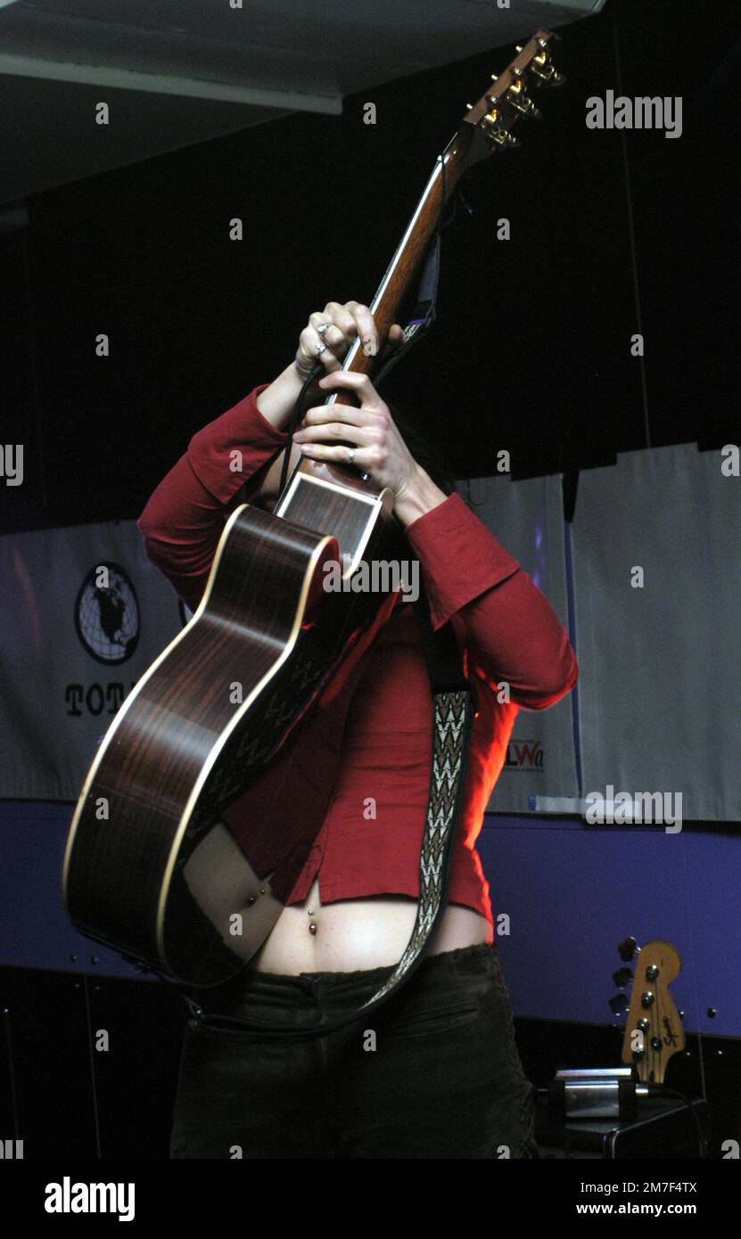 Rachel Mari Kimber at the V Club in Cardiff 27/02/2003. Photograph ...