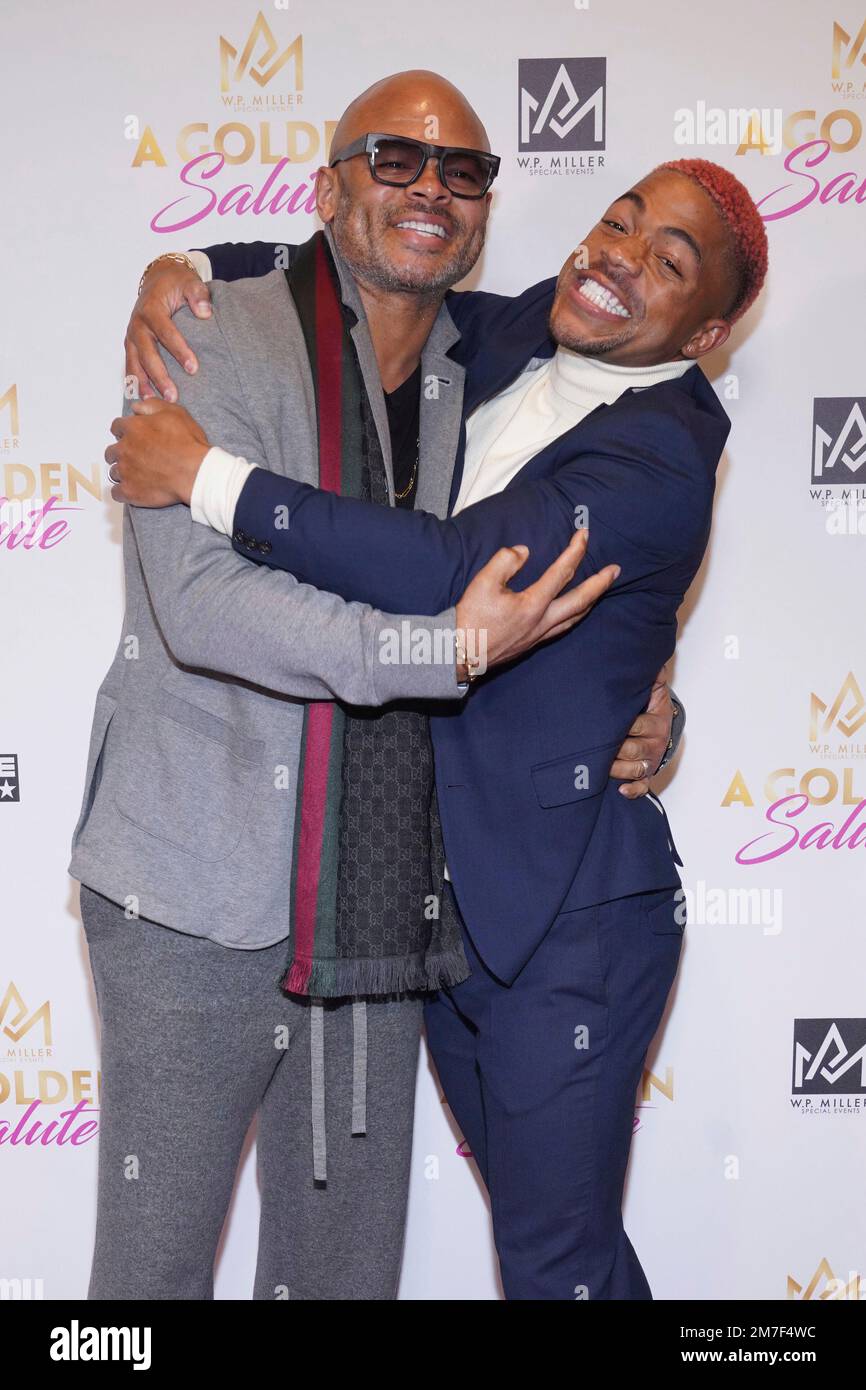 Anthony Hemingway, left, and Steven Norfleet arrive at A Golden Salute ...