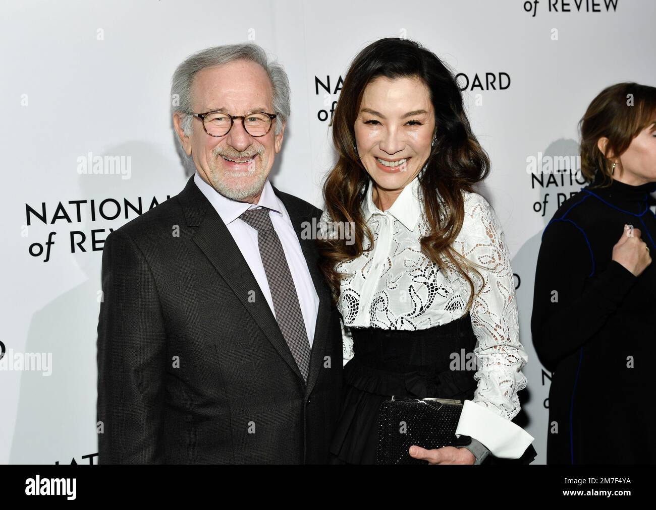Best director honoree Steven Spielberg, left, and best actress honoree ...