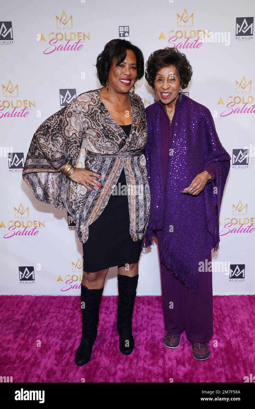 Marla Gibbs, right, and daughter arrive at A Golden Salute honoring ...