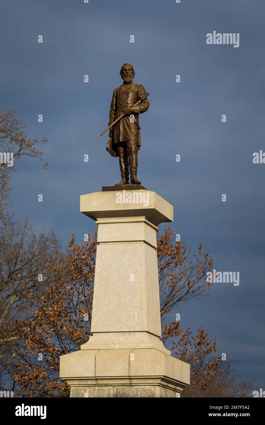The statue of Lieutenant General A.P. Hill stands before being taken ...