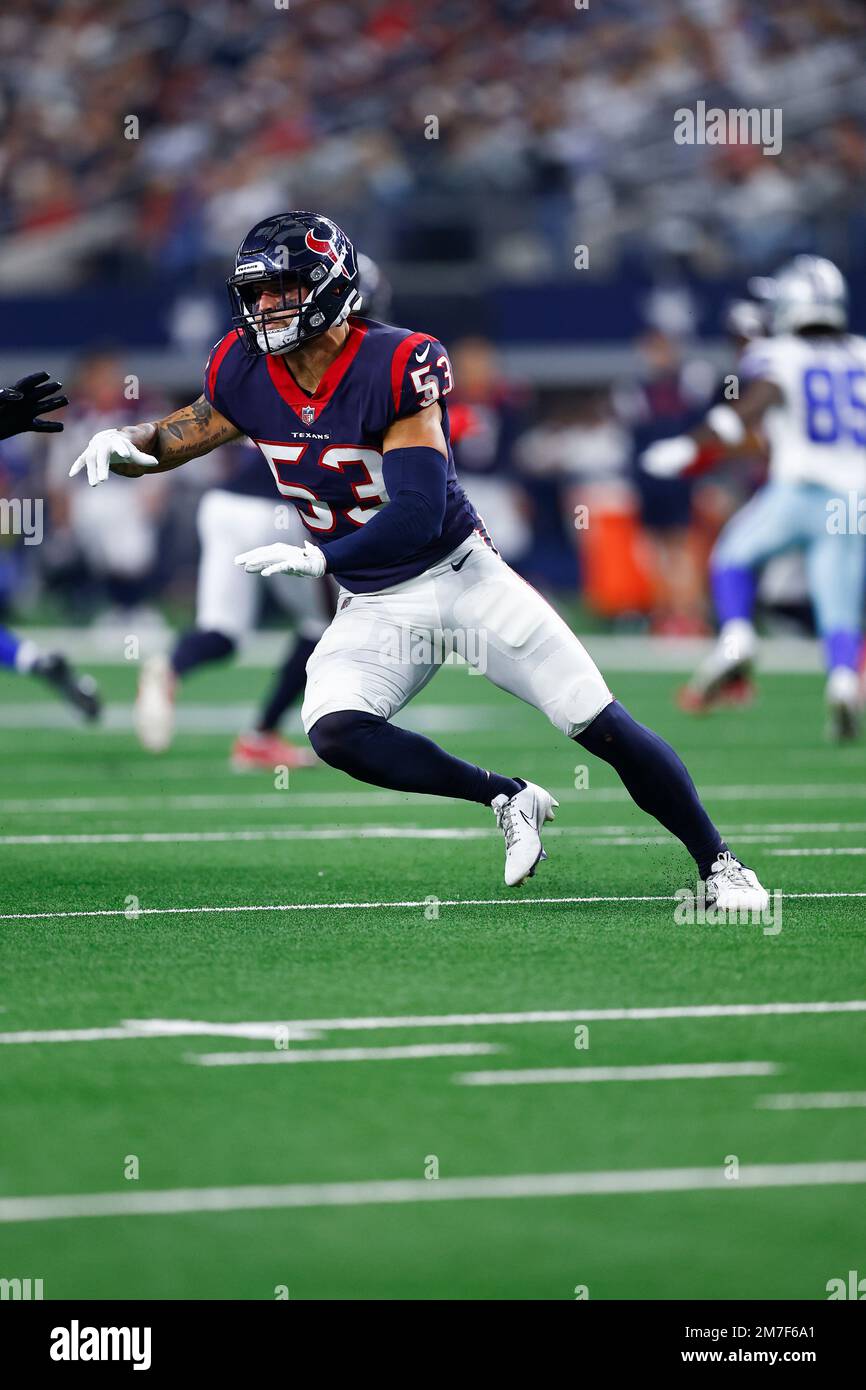 Houston Texans linebacker Blake Cashman (53) is seen during an NFL ...