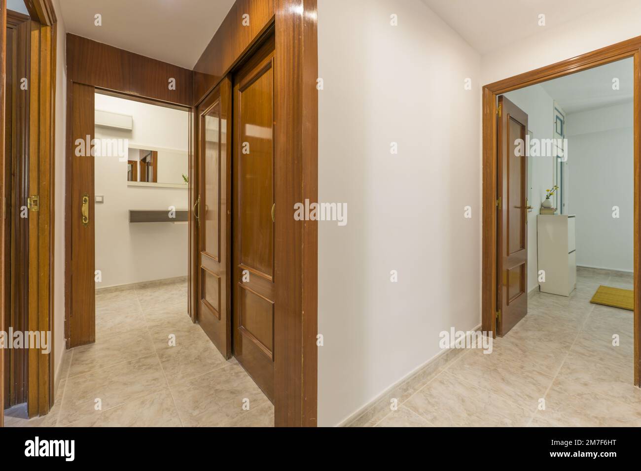 Distributor corridor of a house with access to various substances ...