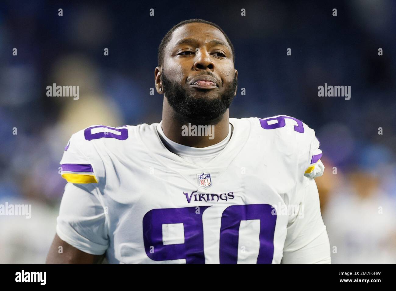 Minnesota Vikings defensive end Esezi Otomewo (90) following an NFL ...