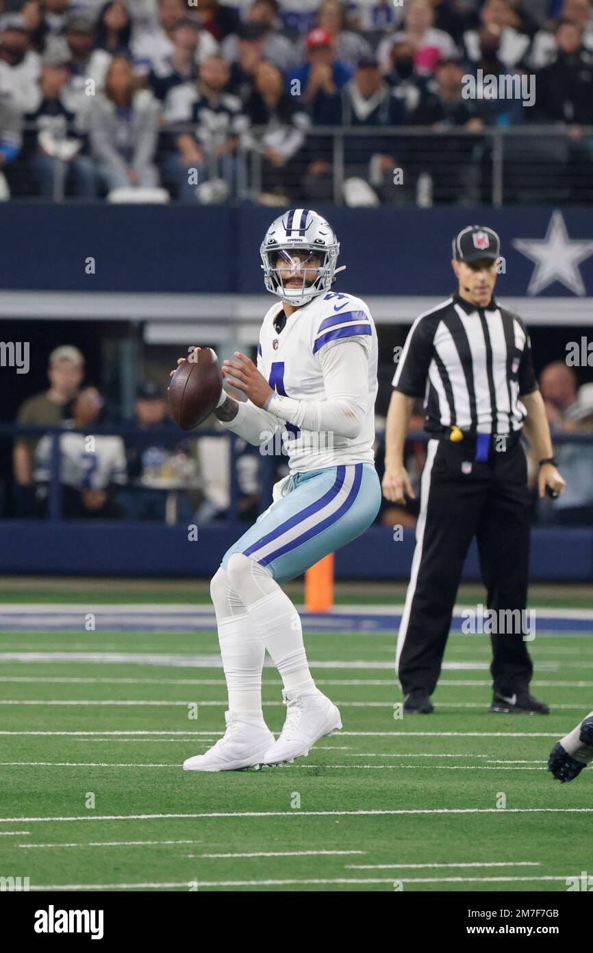 Dallas Cowboys quarterback Dak Prescott (4) prepares to throw against ...