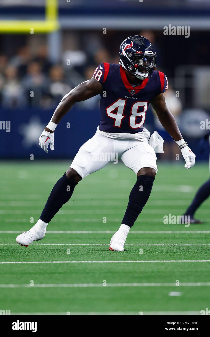 Houston Texans linebacker Christian Harris (48) is seen during an NFL ... Houston Texans linebacker Christian Harris (48) is seen during an NFL ...