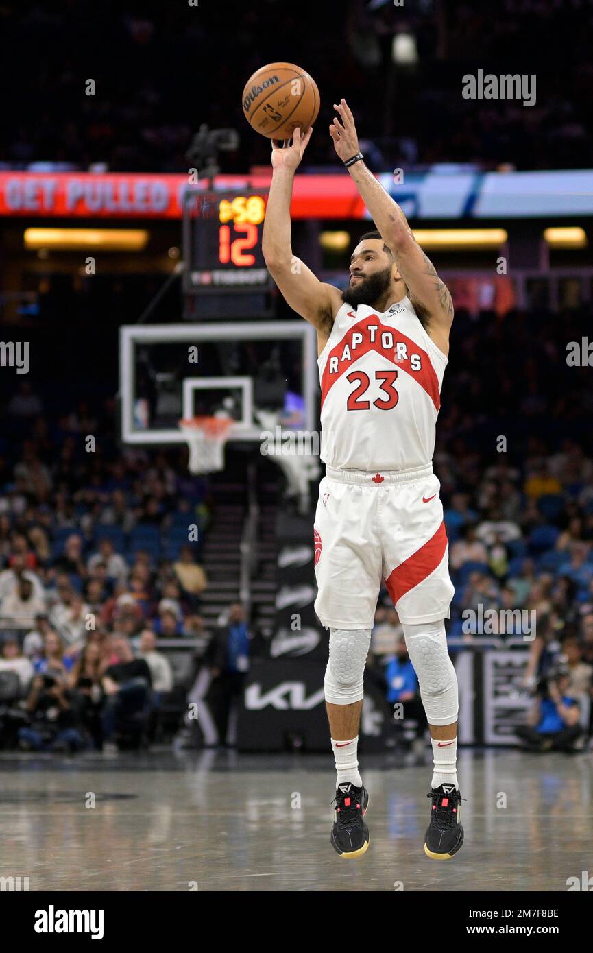 Toronto Raptors guard Fred VanVleet (23) shoots a 3-pointer during the ...