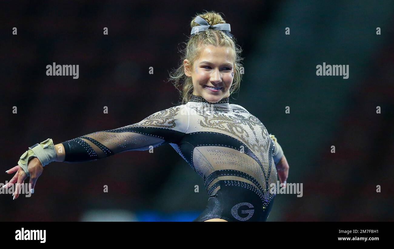 Georgia's Eryn Williams competes on the floor exercise during an NCAA ...