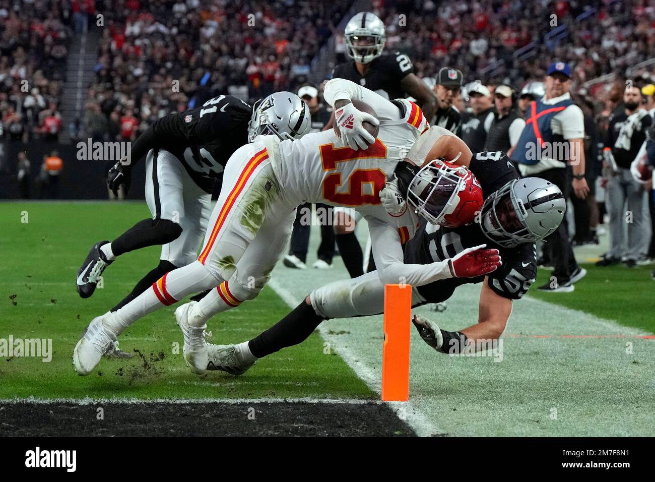 Kansas City Chiefs wide receiver Kadarius Toney (19) scores a touchdown ...