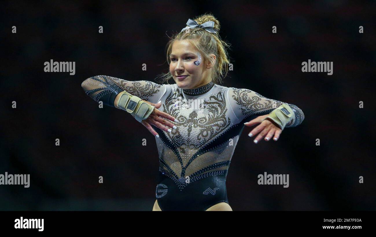 Georgia's Eryn Williams competes on the floor exercise during an NCAA ...