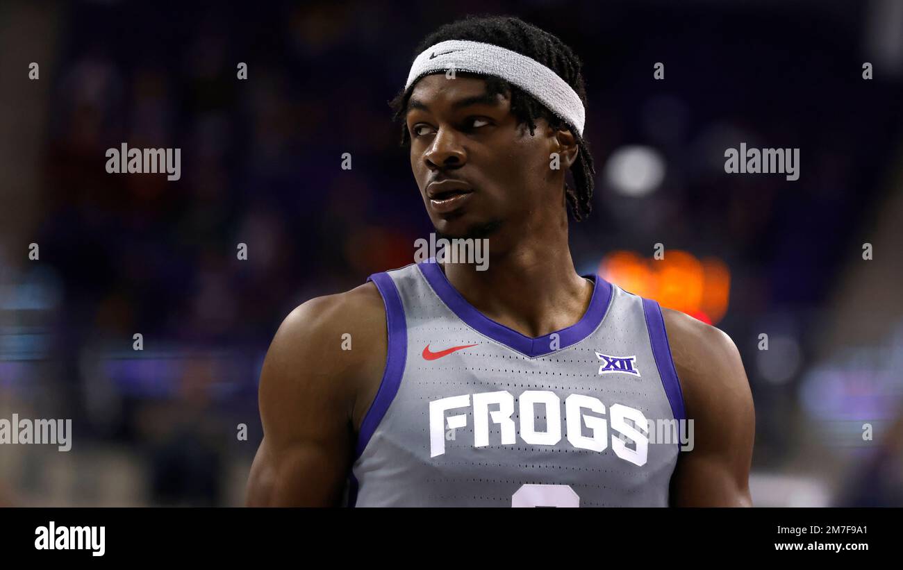 TCU forward Emanuel Miller (2) looks on against Iowa State during the ...
