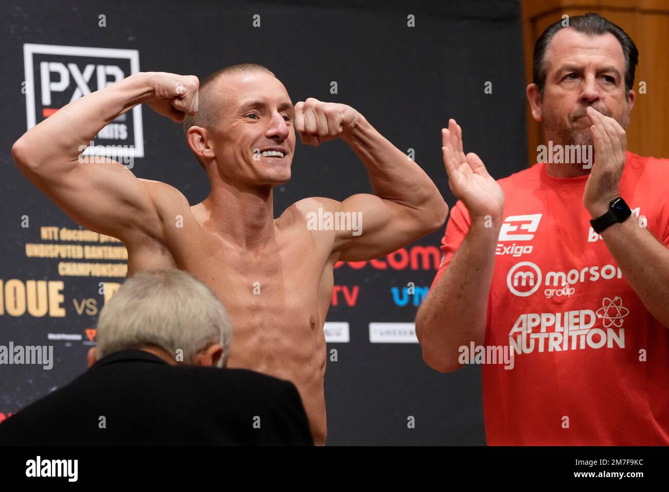 Britain's Paul Butler poses during a weigh-in, ahead of Tuesday's ...