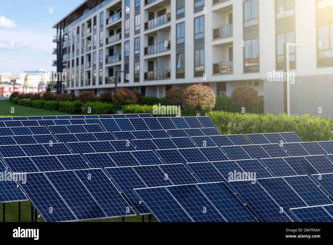 Apartment building solar panels hi-res stock photography and images - Alamy