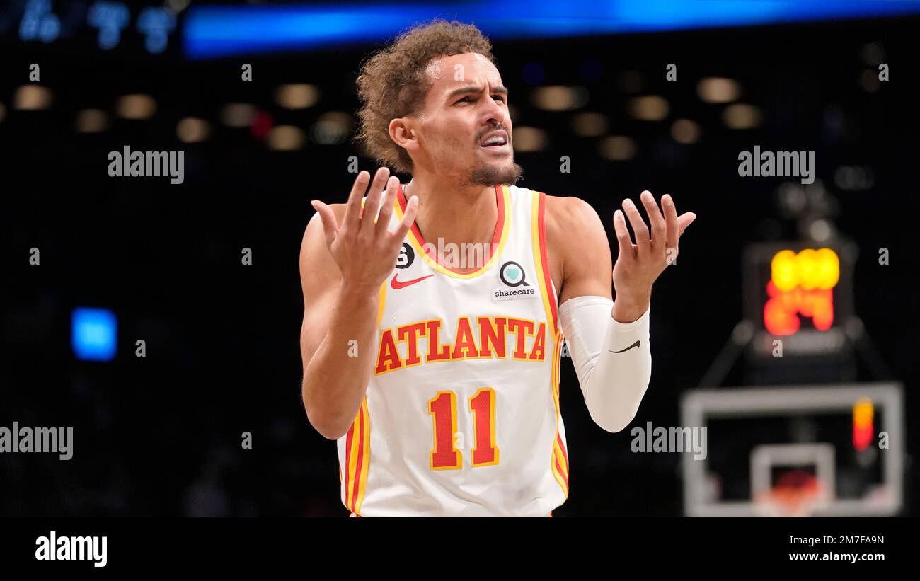 Atlanta Hawks guard Trae Young during the first half of an NBA ...