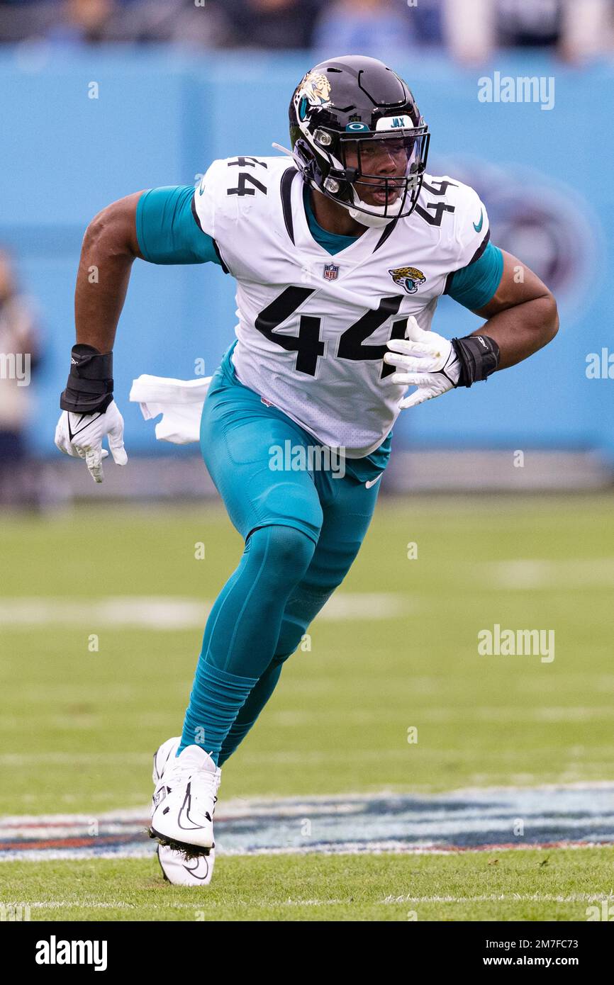 Jacksonville Jaguars linebacker Travon Walker (44) rushes during their ...