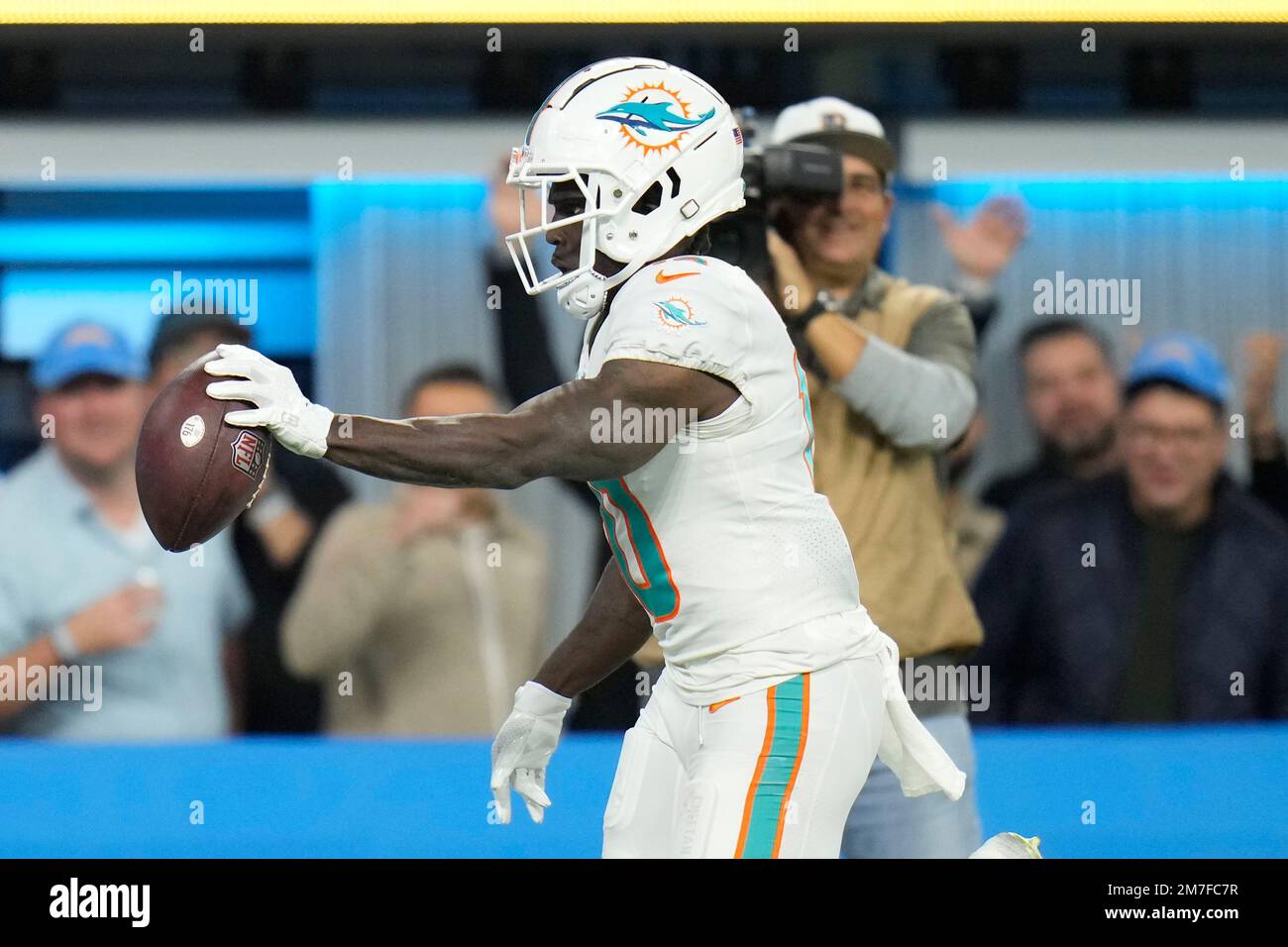 Miami Dolphins wide receiver Tyreek Hill scores a touchdown during the ...