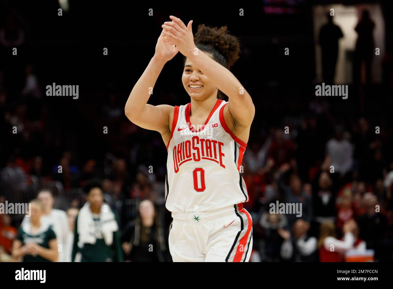 Ohio State's Madison Greene celebrates after a win over Michigan State ...