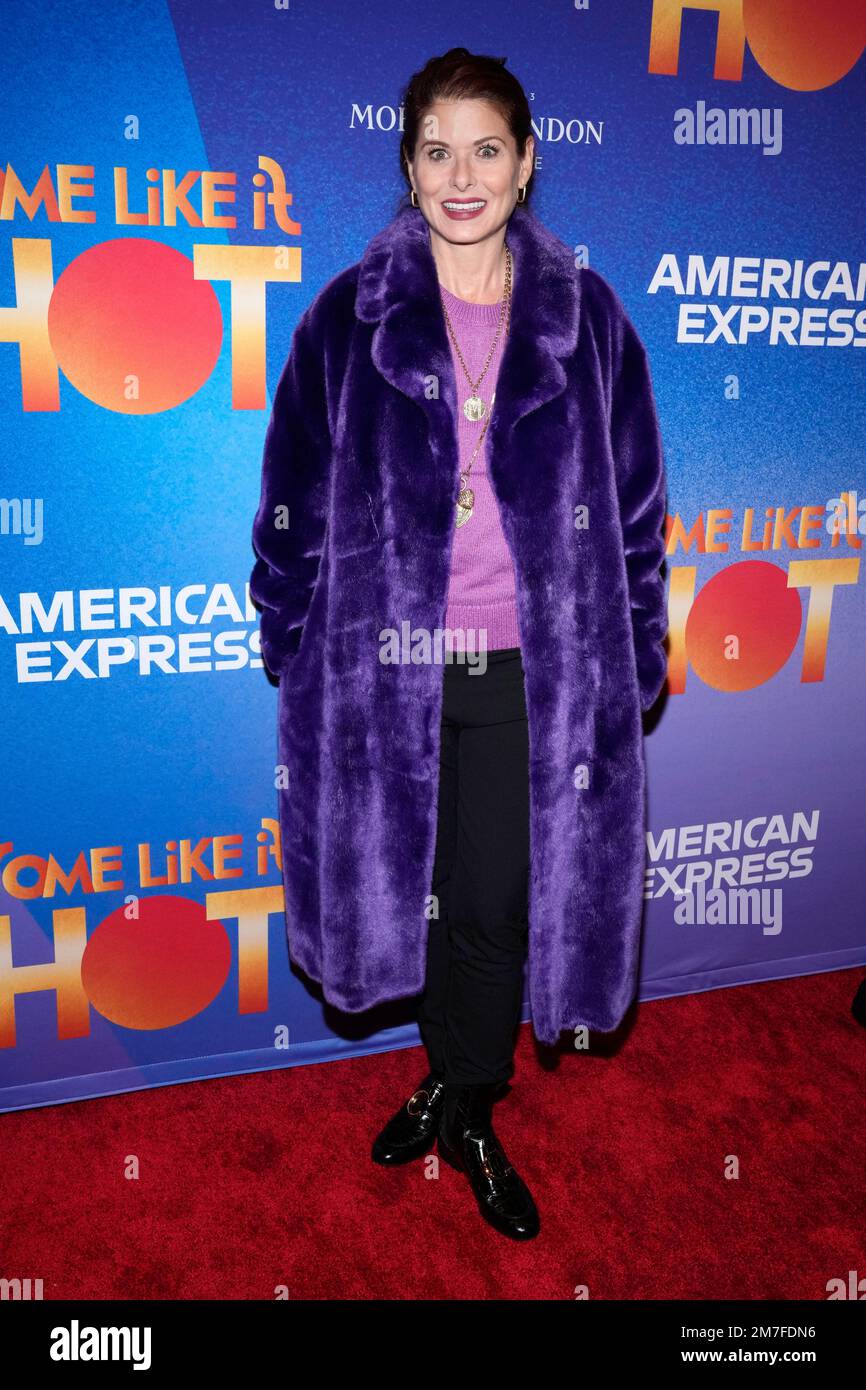 Debra Messing attends the Broadway musical "Some Like It Hot" opening ...