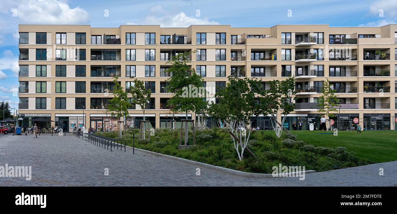 Modern Residential Area With Luxury Apartments And Condominiums, Berlin ...
