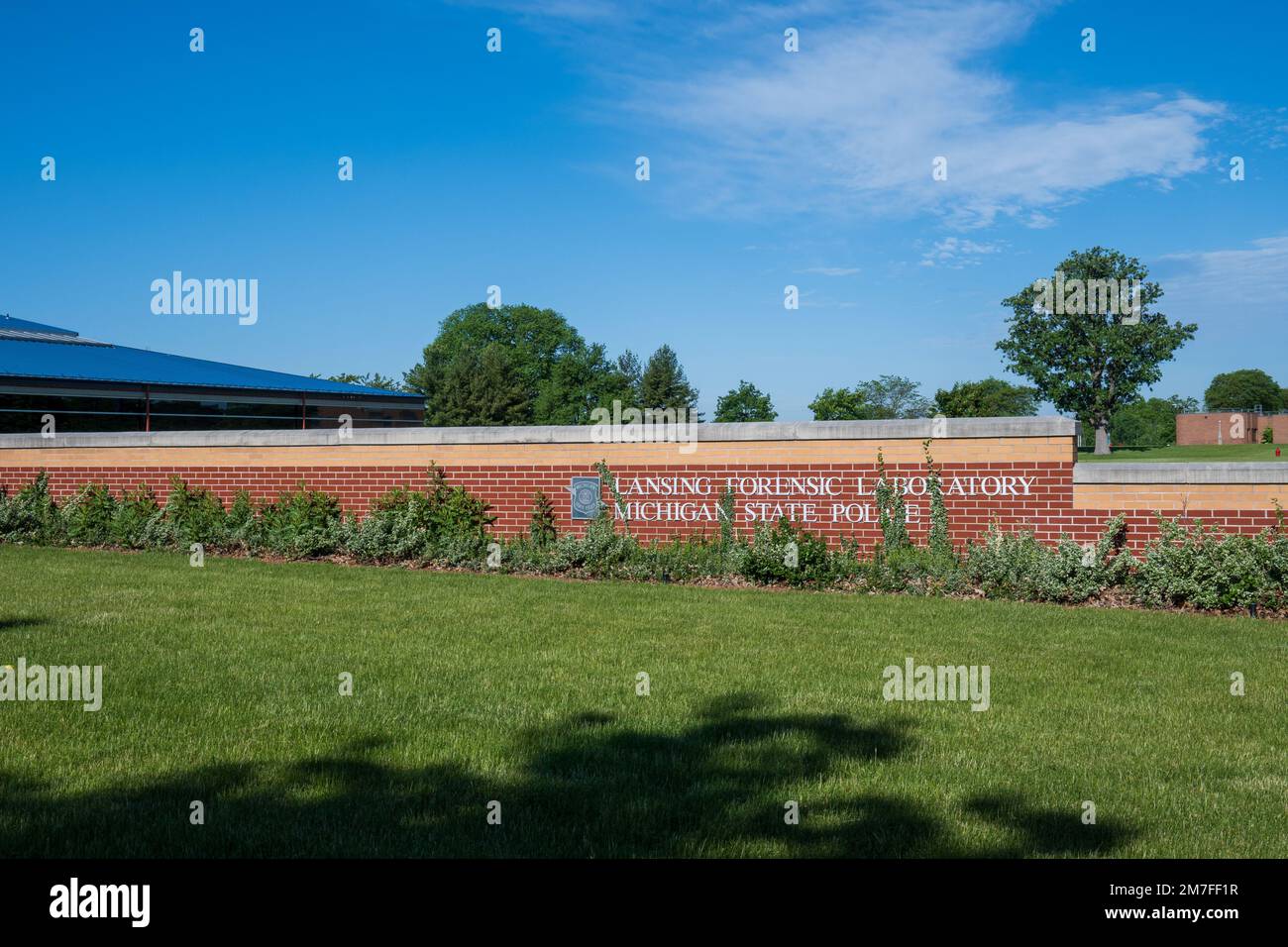 Dimondale MI - June 4, 2022: Sign Michigan State Police Forensic ...