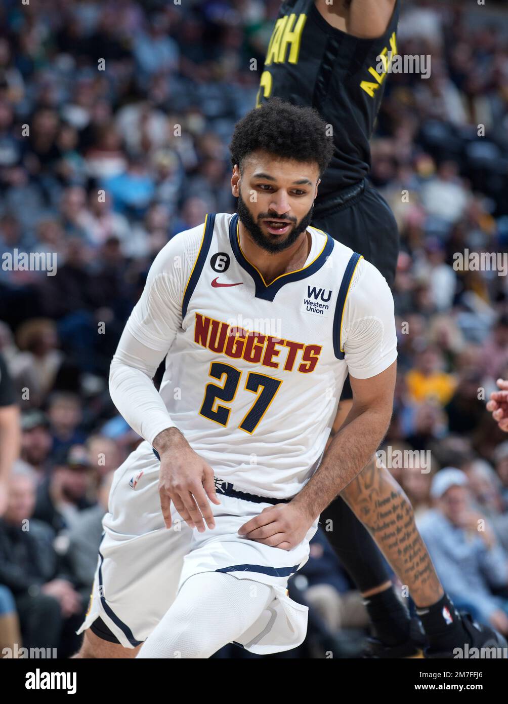 Denver Nuggets guard Jamal Murray (27) in the first half of an NBA ...