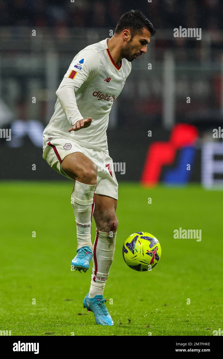 Mehmet Celik of AS Roma in action during Serie A 2022/23 football match ...
