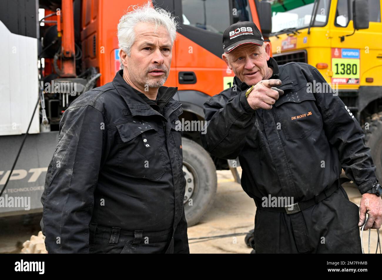mechanic, mecanicien, Eurol Team de Rooy, Iveco, Trucks, during the Stage 6 of the Dakar 2023 ...